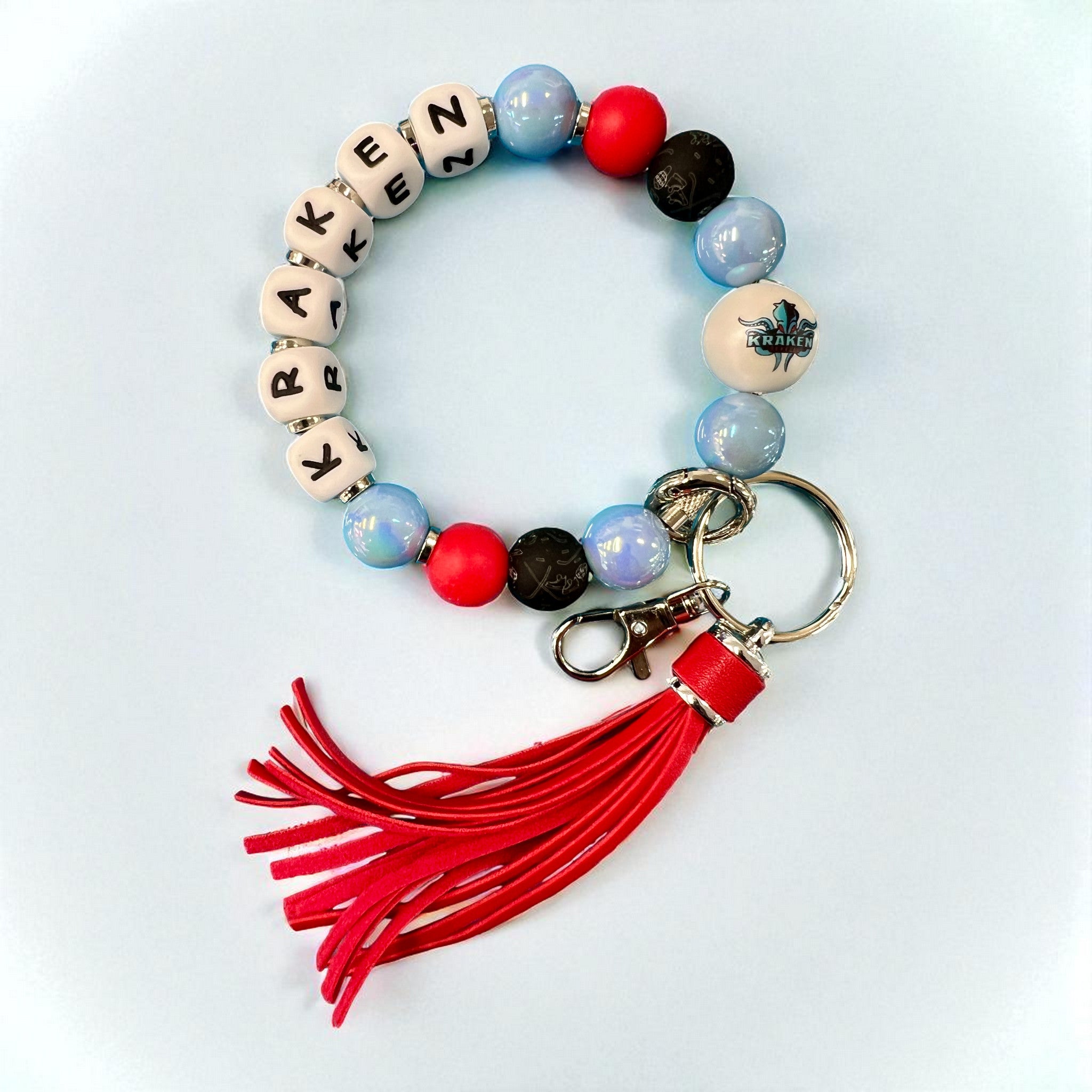 Seattle Kraken Logo Keychain Wristlet - Sports Fan Accessory – Crafty ...